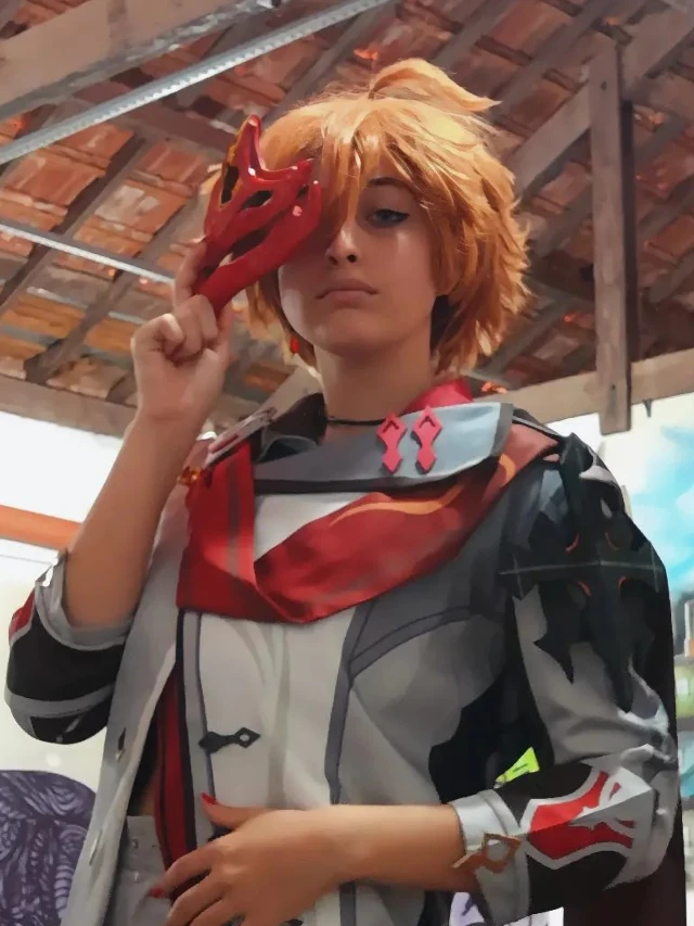 Belo cosplay do Childe, de Genshin Impact, por nixie_cos