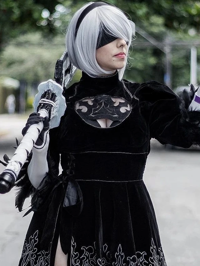 Belo cosplay da 2B, de Nier Automata, da Lumy – Select Game
