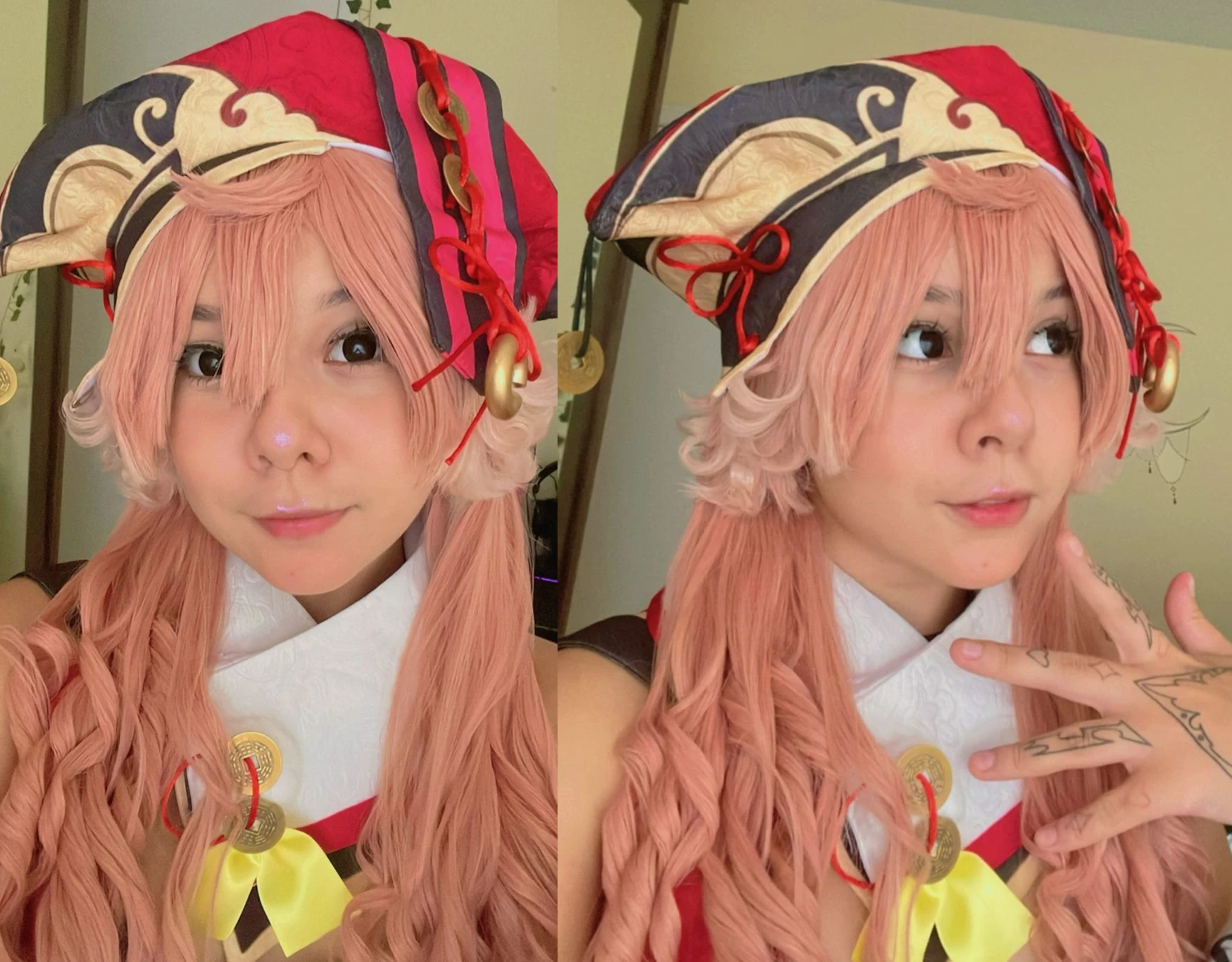 Belo cosplay da Yanfei, de Genshin Impact, da Priscila