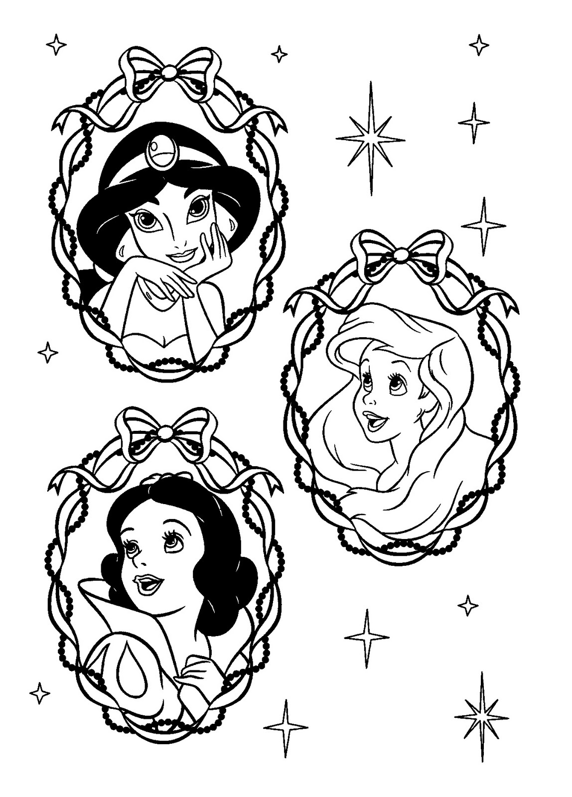 Veja belos desenhos para colorir das Princesas Disney juntas (Desenhos ...
