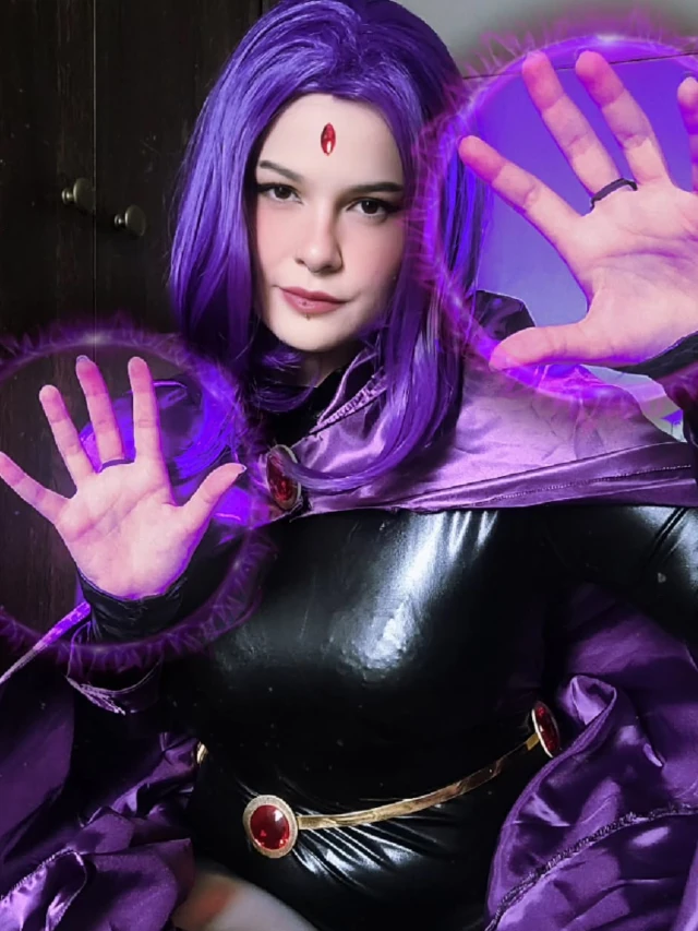Belo cosplay da Ravena, de Jovens Titãs, da Nitta – Select Game